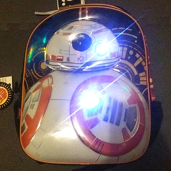Star Wars | Accessories | Nwt Starwars Bb8 Backpack Motion Lights ...